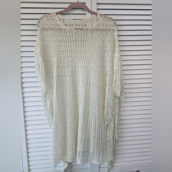 kendall and james | Swim | Cream Openknit Swim Coverup | Poshmark